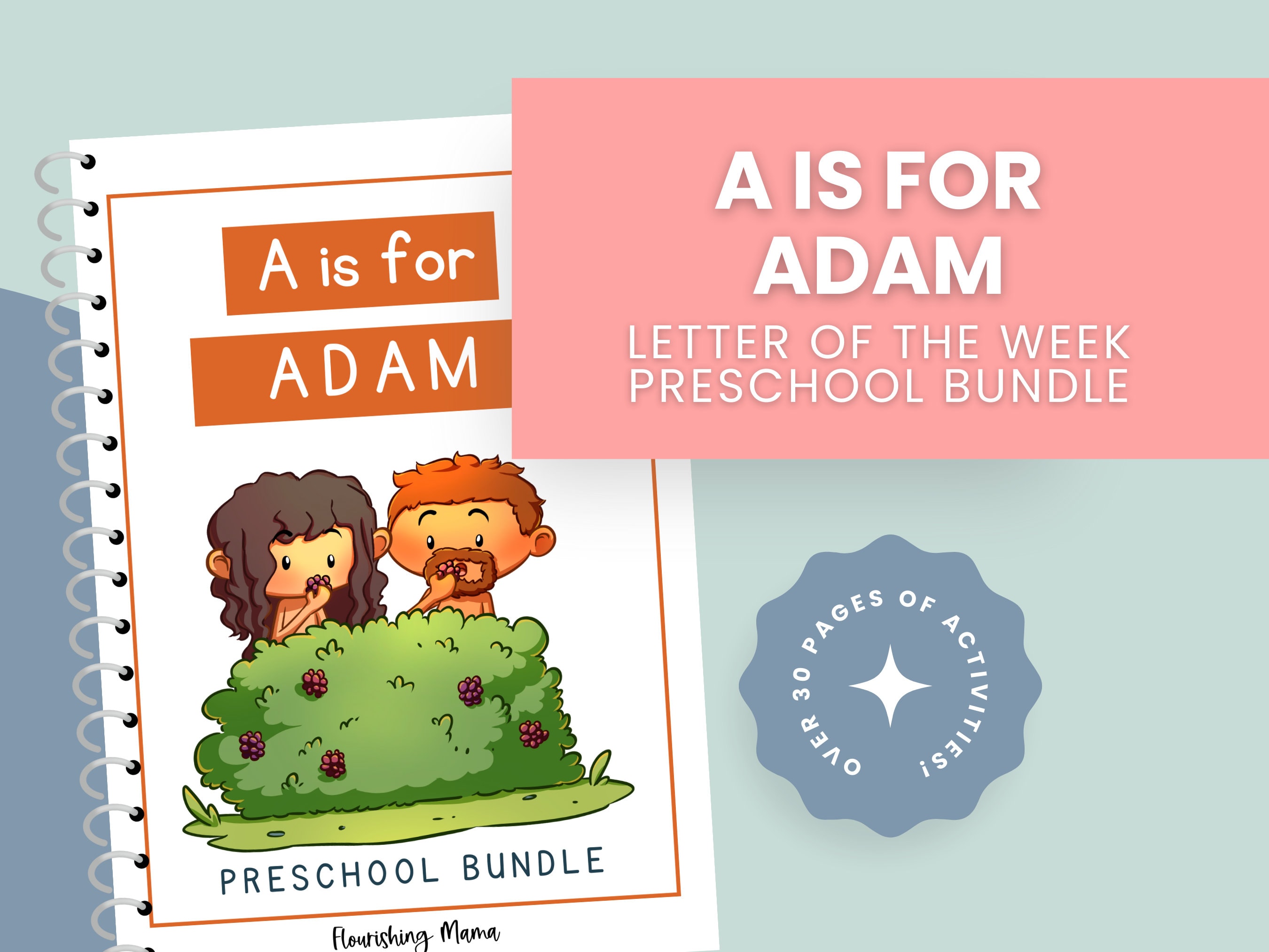 A is for Adam Preschool Alphabet Bundle Letter of the Week Curriculum ...