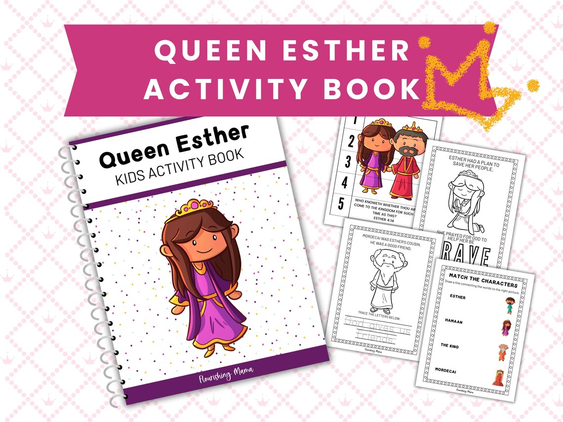 Queen Esther Coloring and Activity Pages | Bible Story Coloring Pages ...