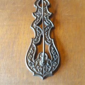 Vintage Metal Ornathe Receipt Holder With Hanger Eye, Store Display ...