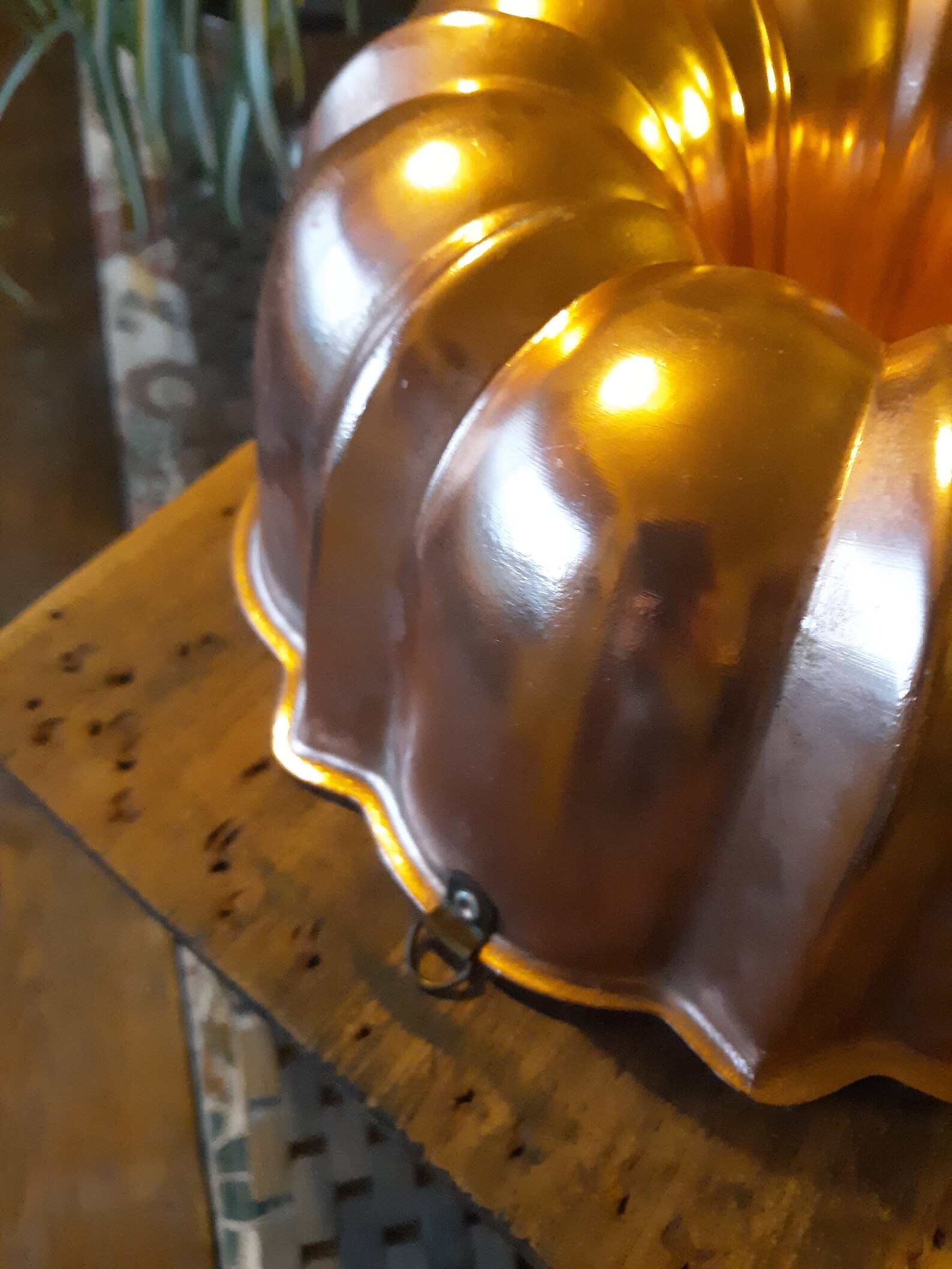 Copper Plated Large Bundt Pan ,hanging Ring, Farmhouse, Country, French ...