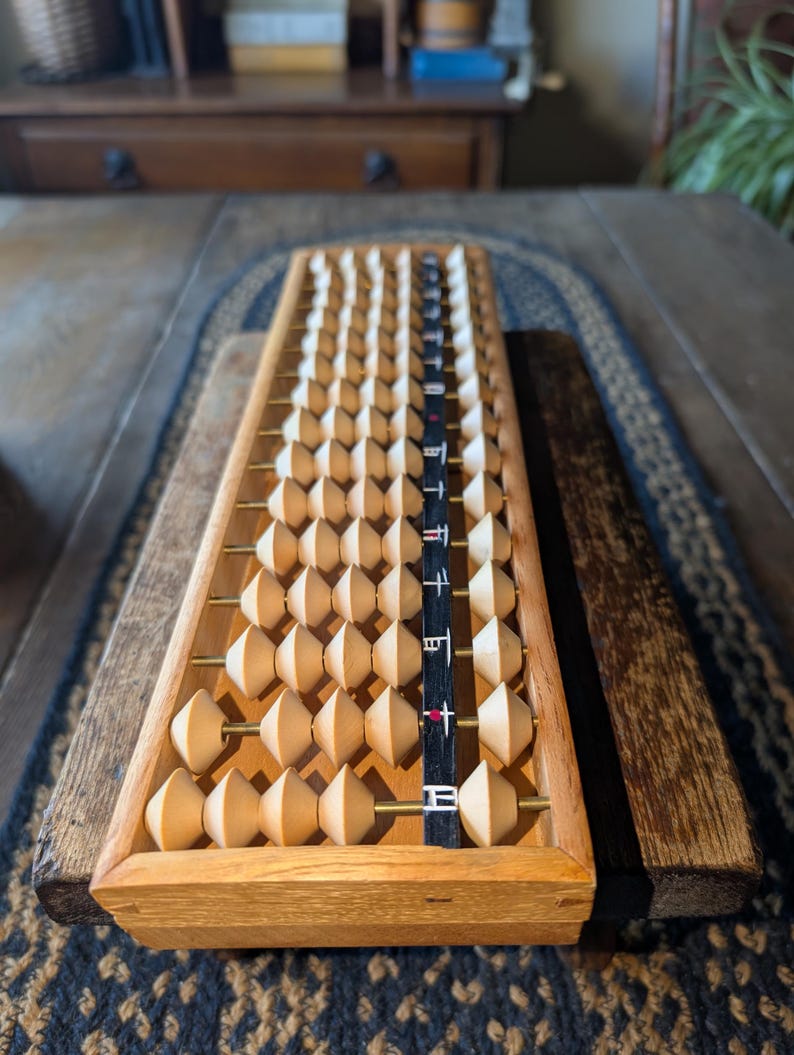 Vintage Wooden Abacus Soroban Japanese Calculator Counting Frame Asian ...