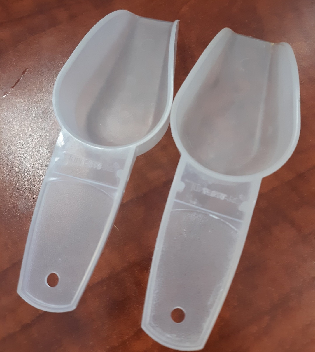 Vintage Tupperware Mini Clear Scoops, Series of Two. Flour, Sugar ...