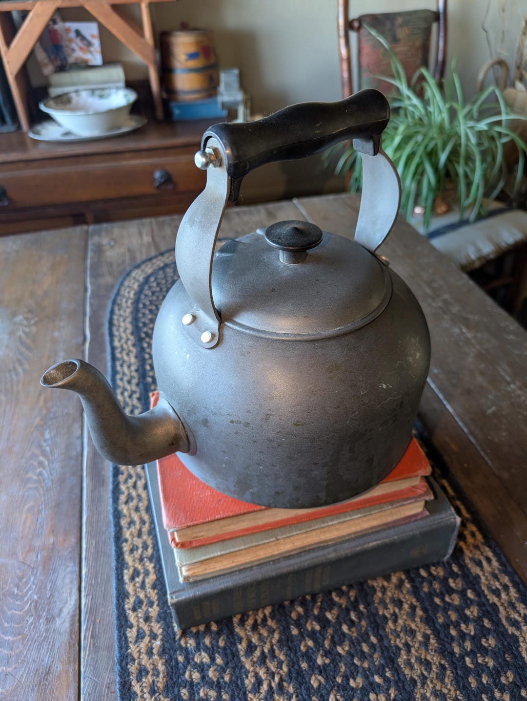 Vintage Primitive Old World Calphalon Anodized Black Charcoal Large ...