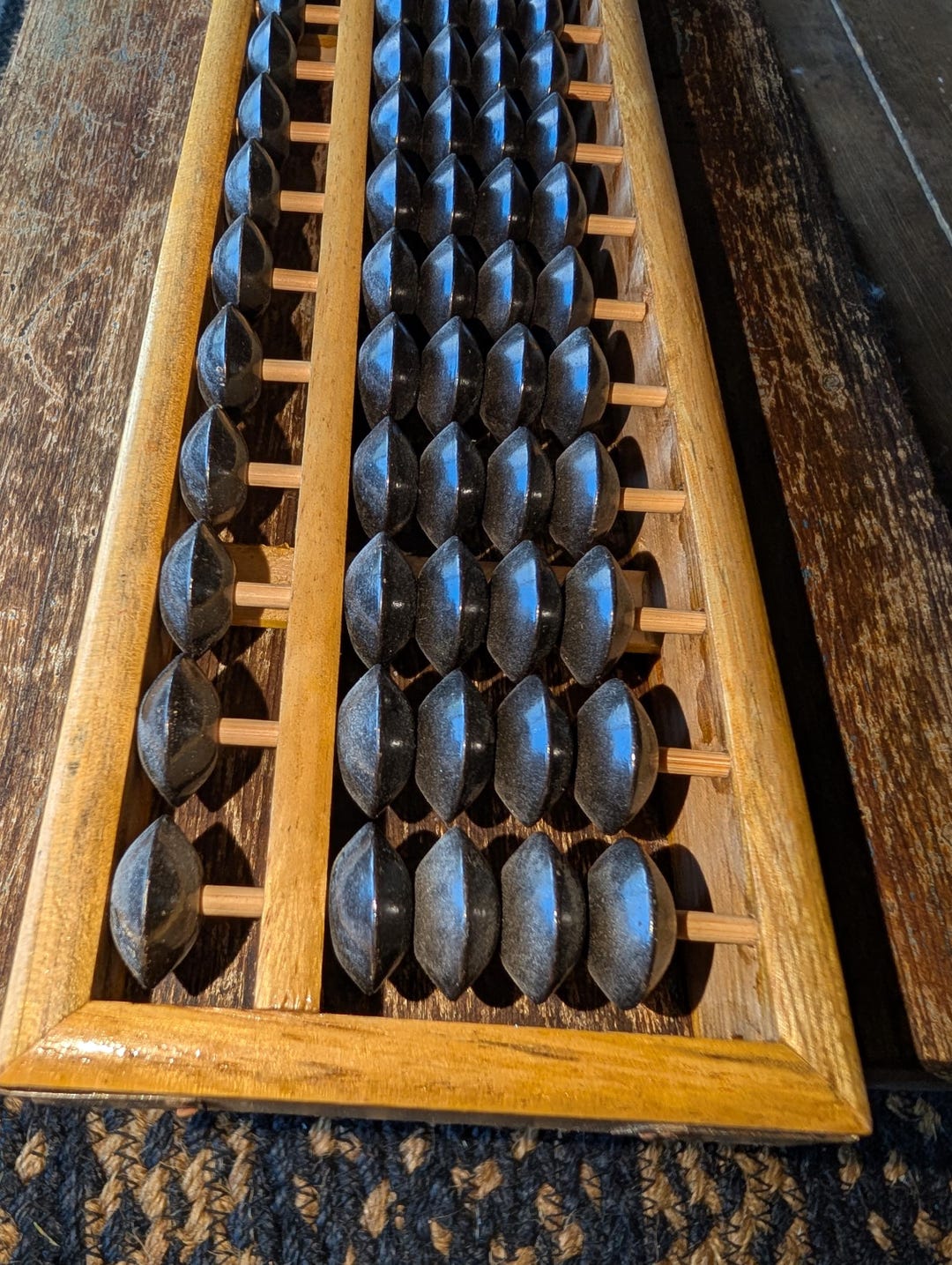 Vintage Wooden Abacus Soroban Japanese Calculator Counting Frame Asian ...