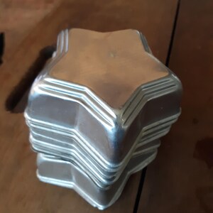 Vintage Aluminum Star Shaped Molds Tin's Set of 8, Christmas, Baking ...