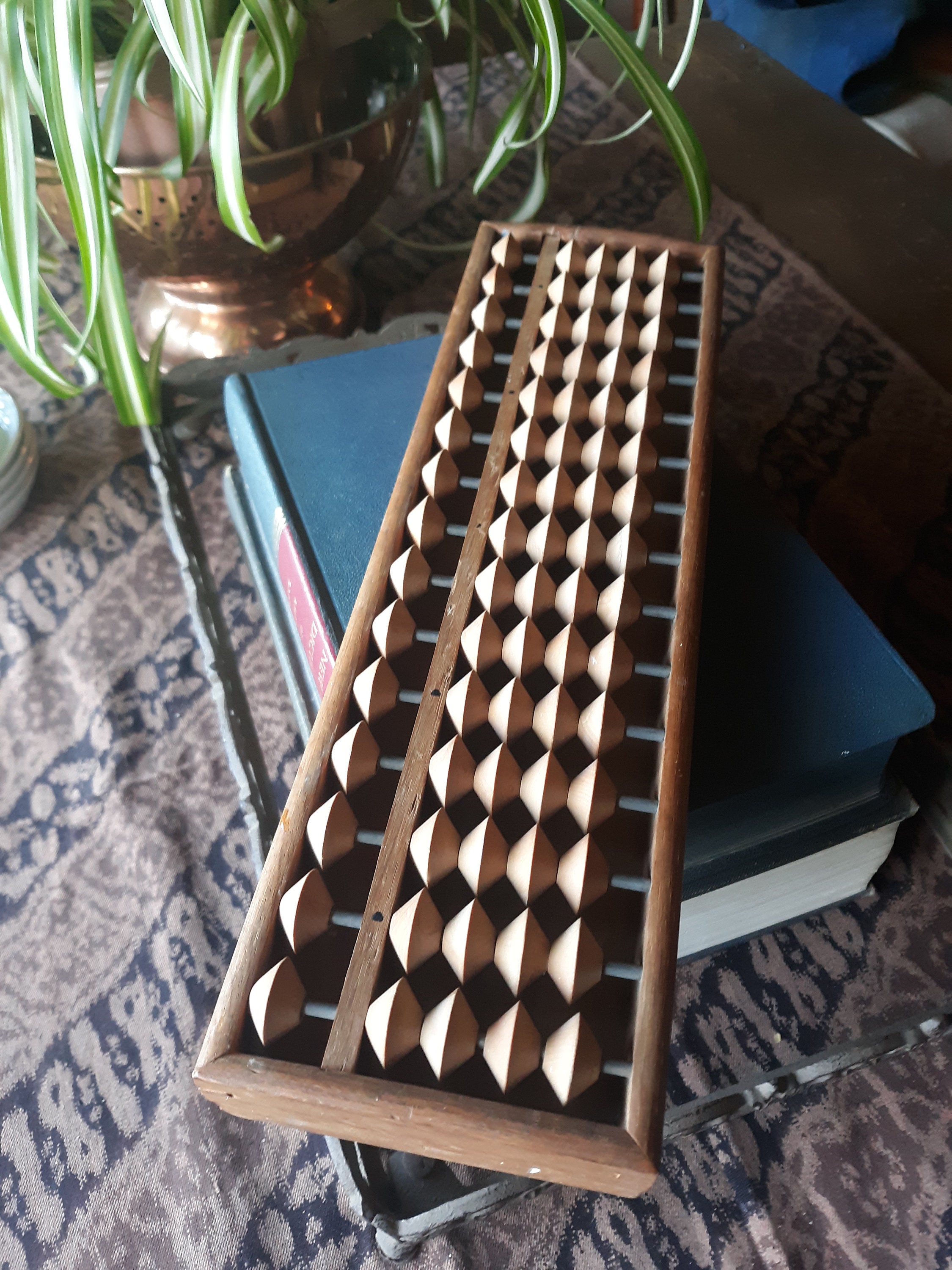 Vintage Wooden Abacus Soroban Japanese Calculator Counting Frame Asian ...
