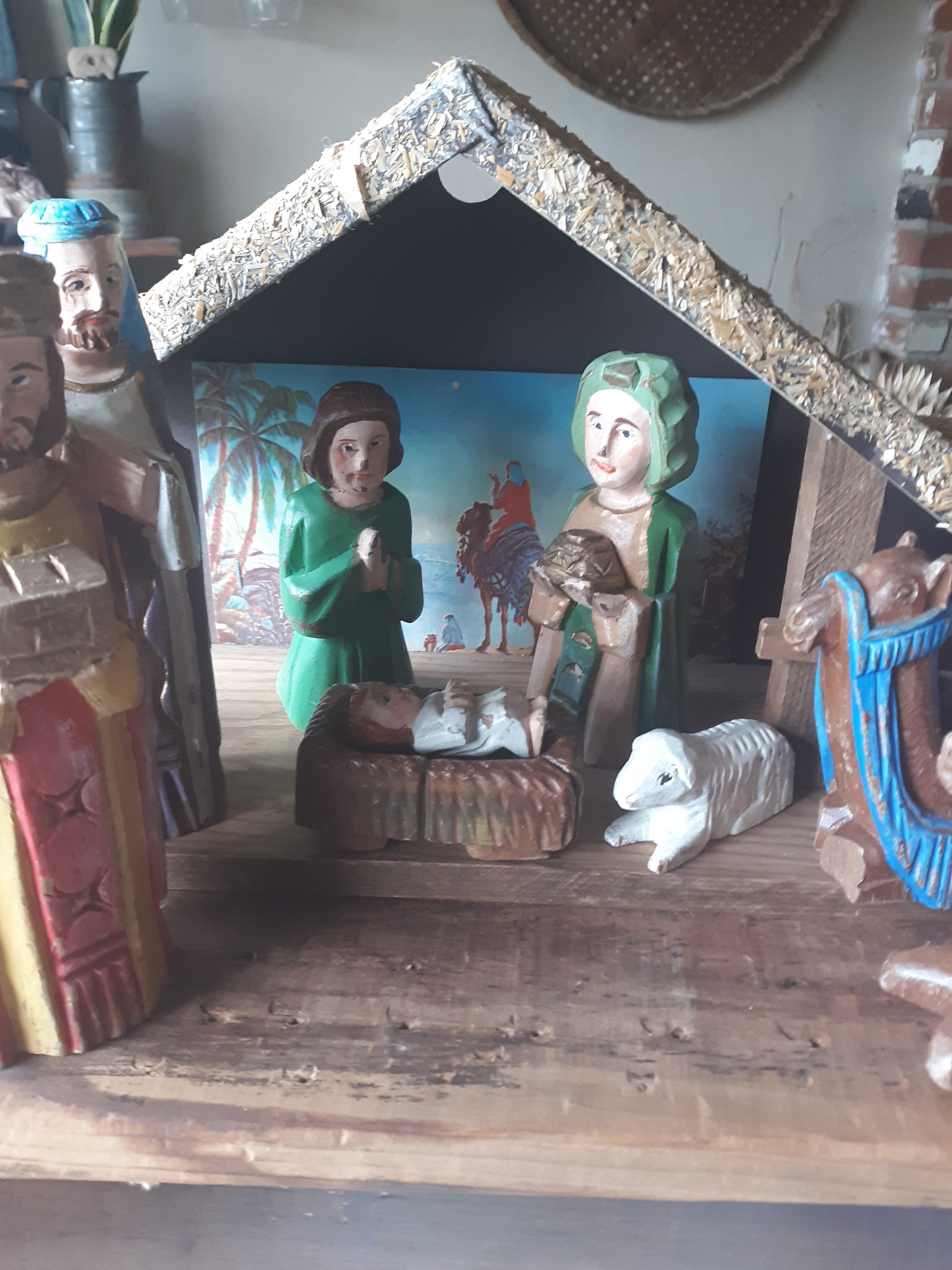 Vintage Wooden Nativity Scene, Looks to Be Handmade All Wood. - Etsy