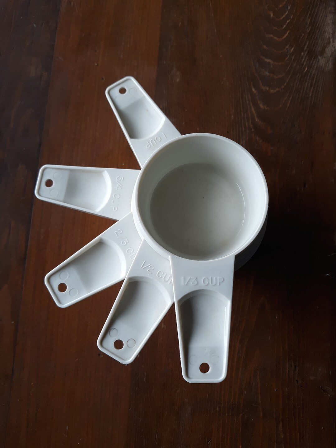 Vintage Tupperware White Measuring Cups Set of Five, 1 Cup, 3/4, 2/3, 1 ...