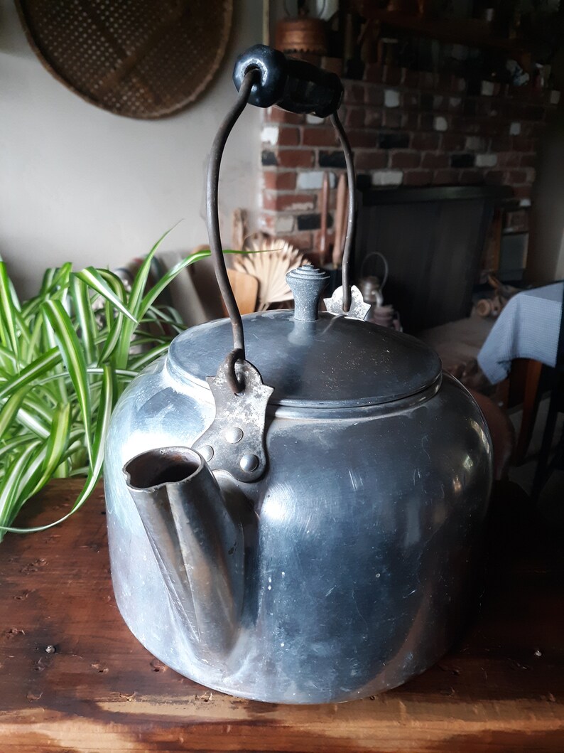 Vintage 5 Quart Priscilla Ware Metal Tea Coffee Kettle With Black ...