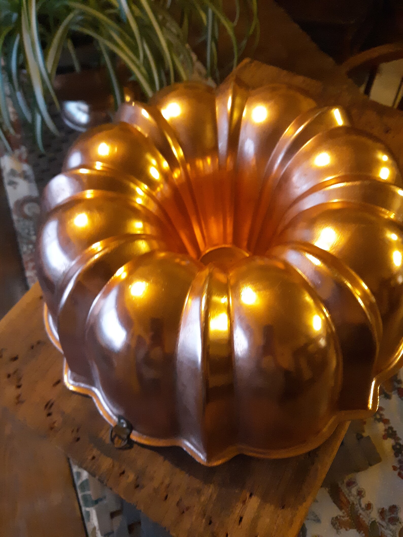 Copper Plated Large Bundt Pan ,hanging Ring, Farmhouse, Country, French ...