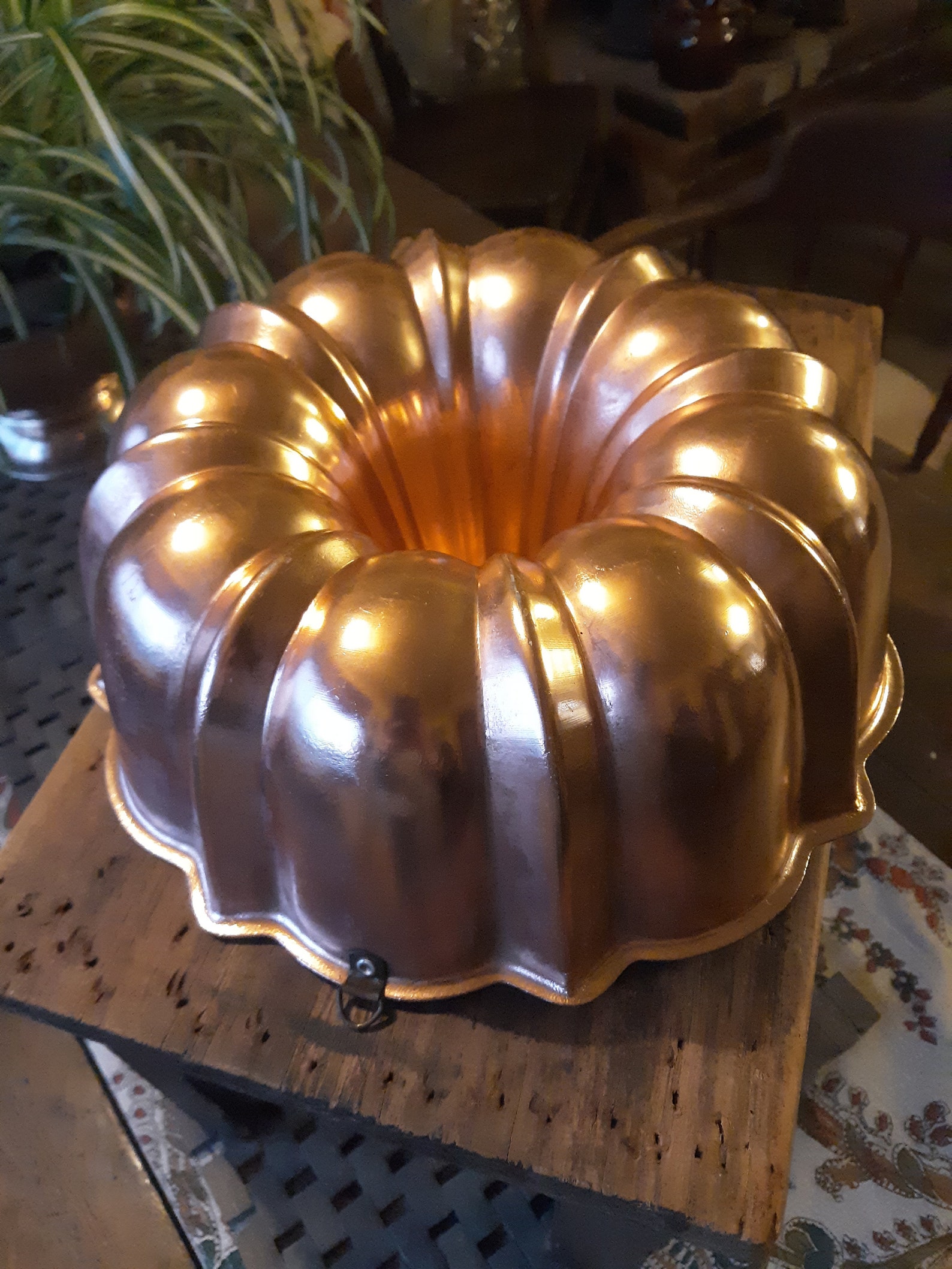 Copper Plated Large Bundt Pan ,hanging Ring, Farmhouse, Country, French ...