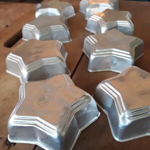 Vintage Aluminum Star Shaped Molds Tin's Set of 8, Christmas, Baking ...