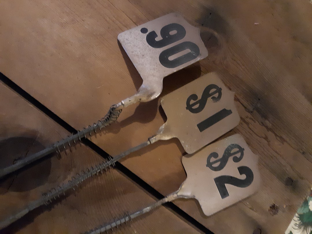 Antique Cash Register Tags Flags Set of 3. Industrial - Etsy