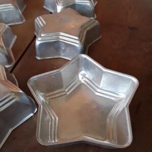 Vintage Aluminum Star Shaped Molds Tin's Set of 8, Christmas, Baking ...