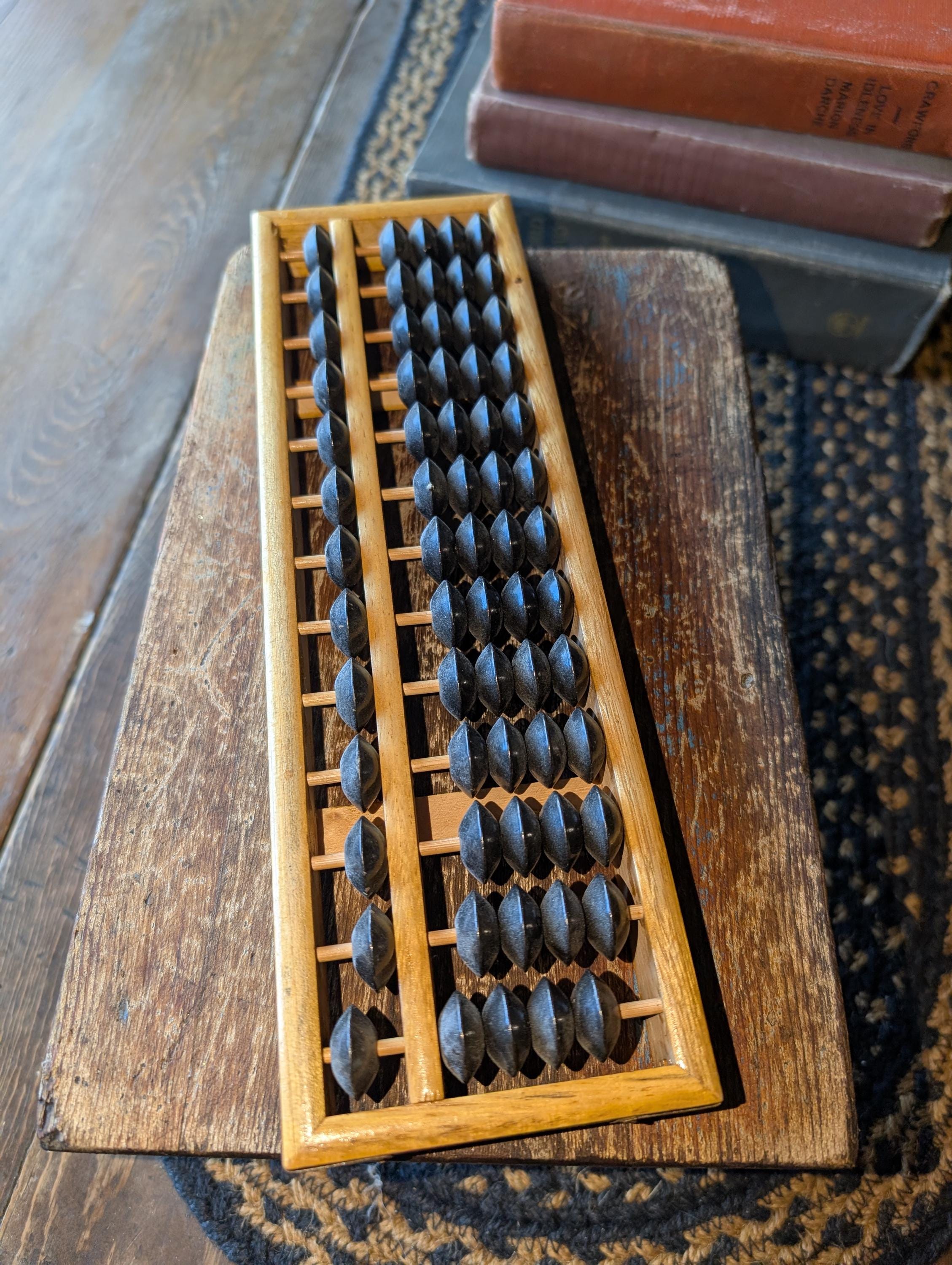 Vintage Wooden Abacus Soroban Japanese Calculator Counting Frame Asian ...