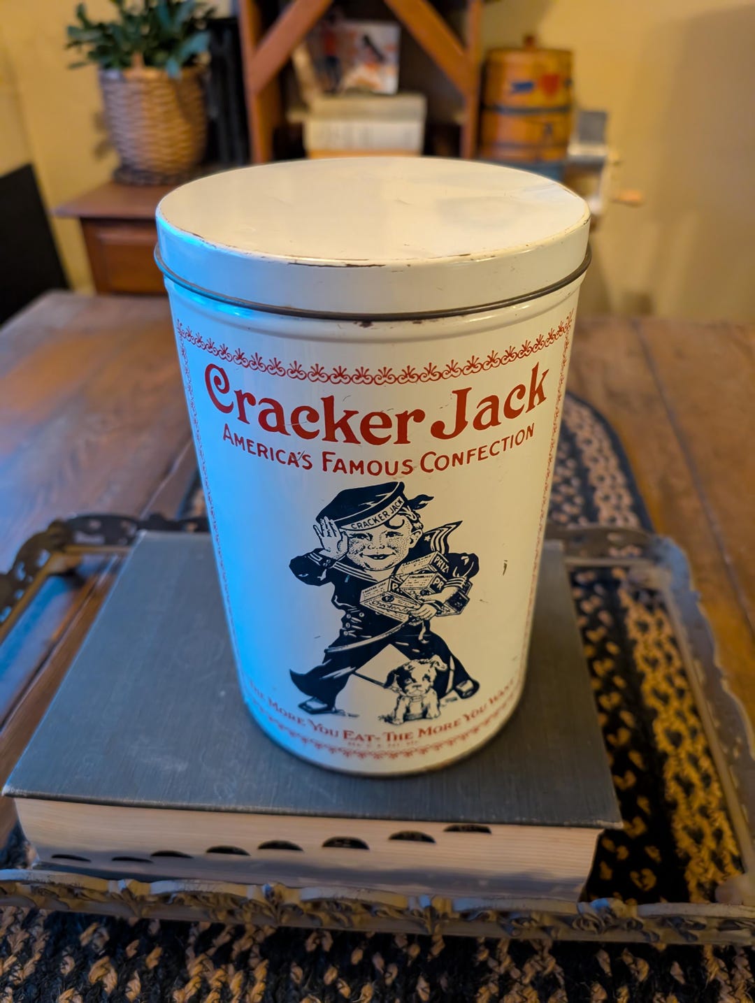 Vintage Cracker Jack Tin Can Canister Container America's Famous ...
