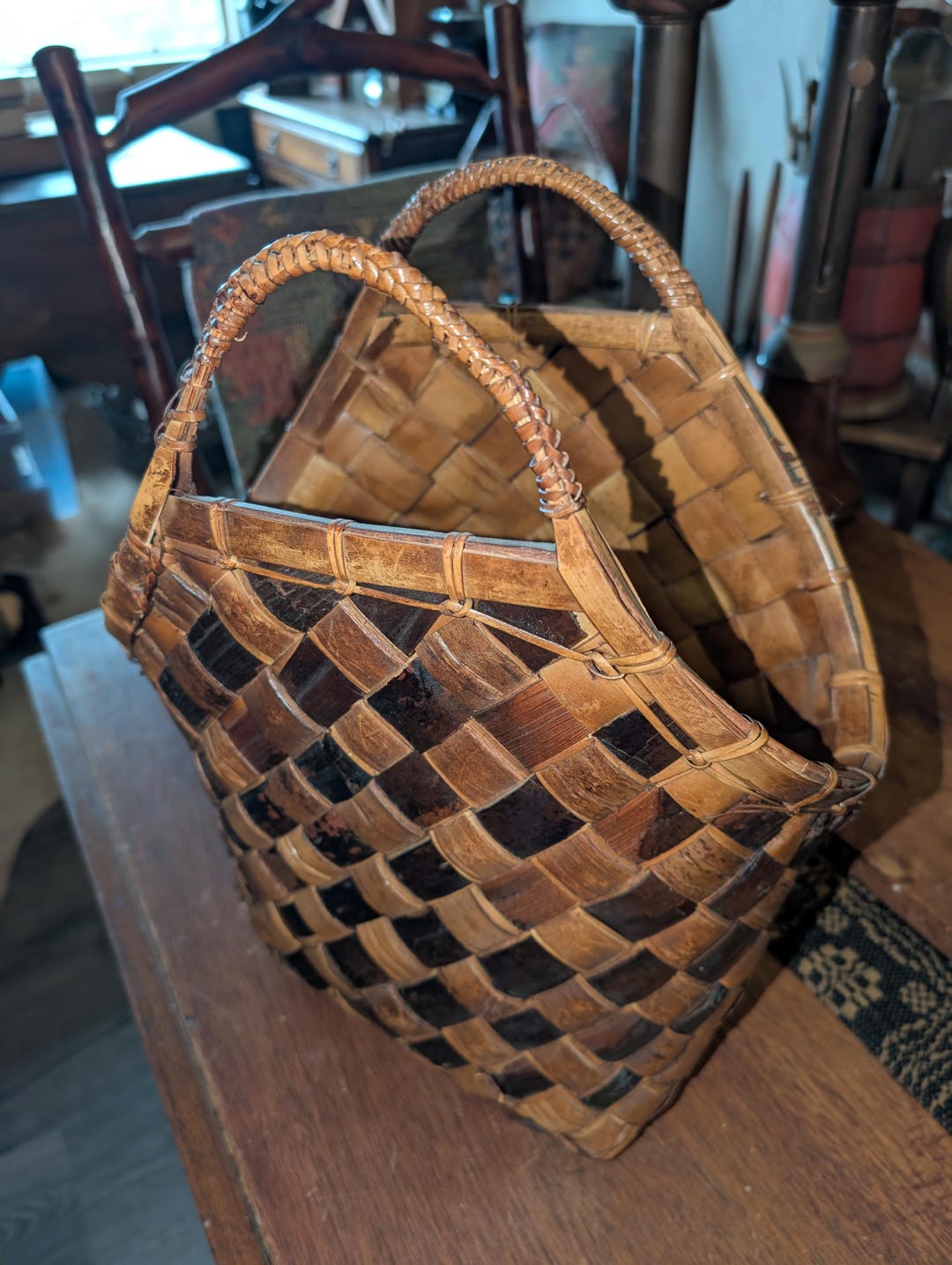 Vintage Primitive Rustic Hand Woven Karagumoy Filipino Two Toned Chunky ...