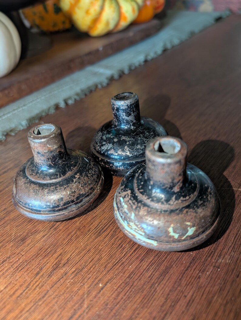 Vintage Primitive Rustic Metal Door Knobs, Set of Three, Christmas ...