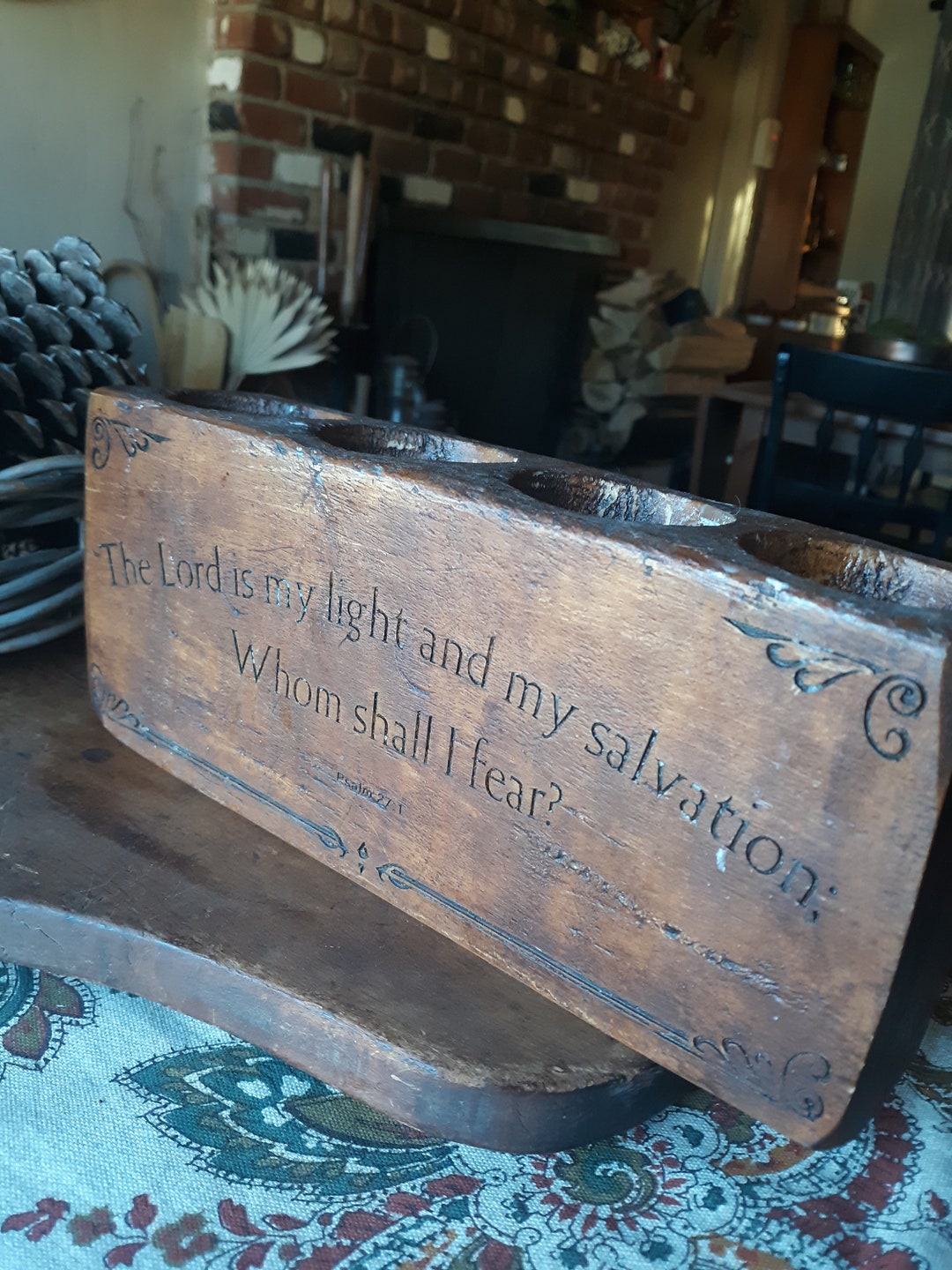 Vintage Salem Treenware Wood Like Resin Sugar Mold Votive Holder 4. USA ...