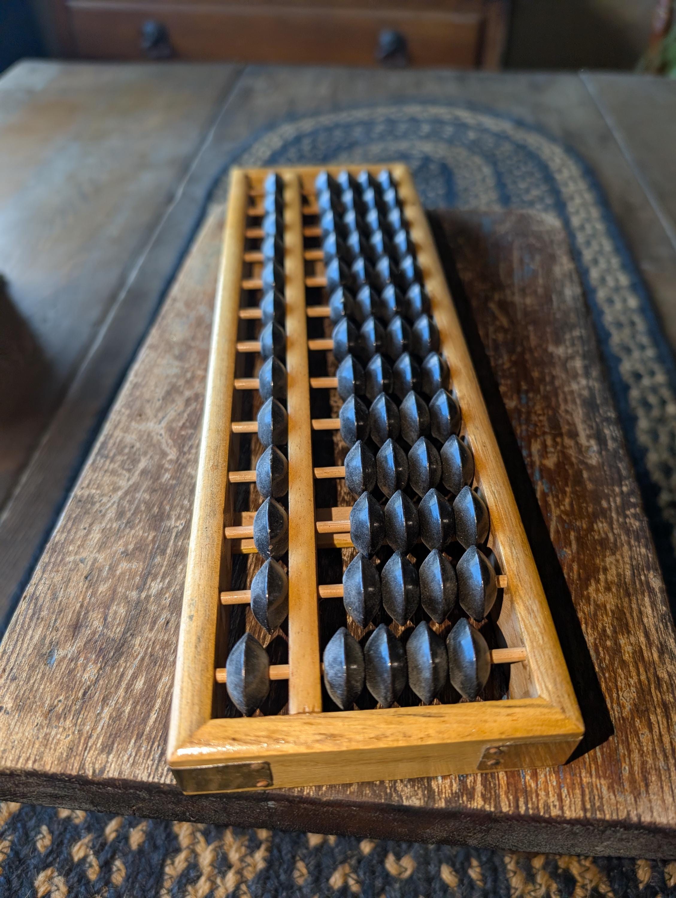 Vintage Wooden Abacus Soroban Japanese Calculator Counting Frame Asian ...