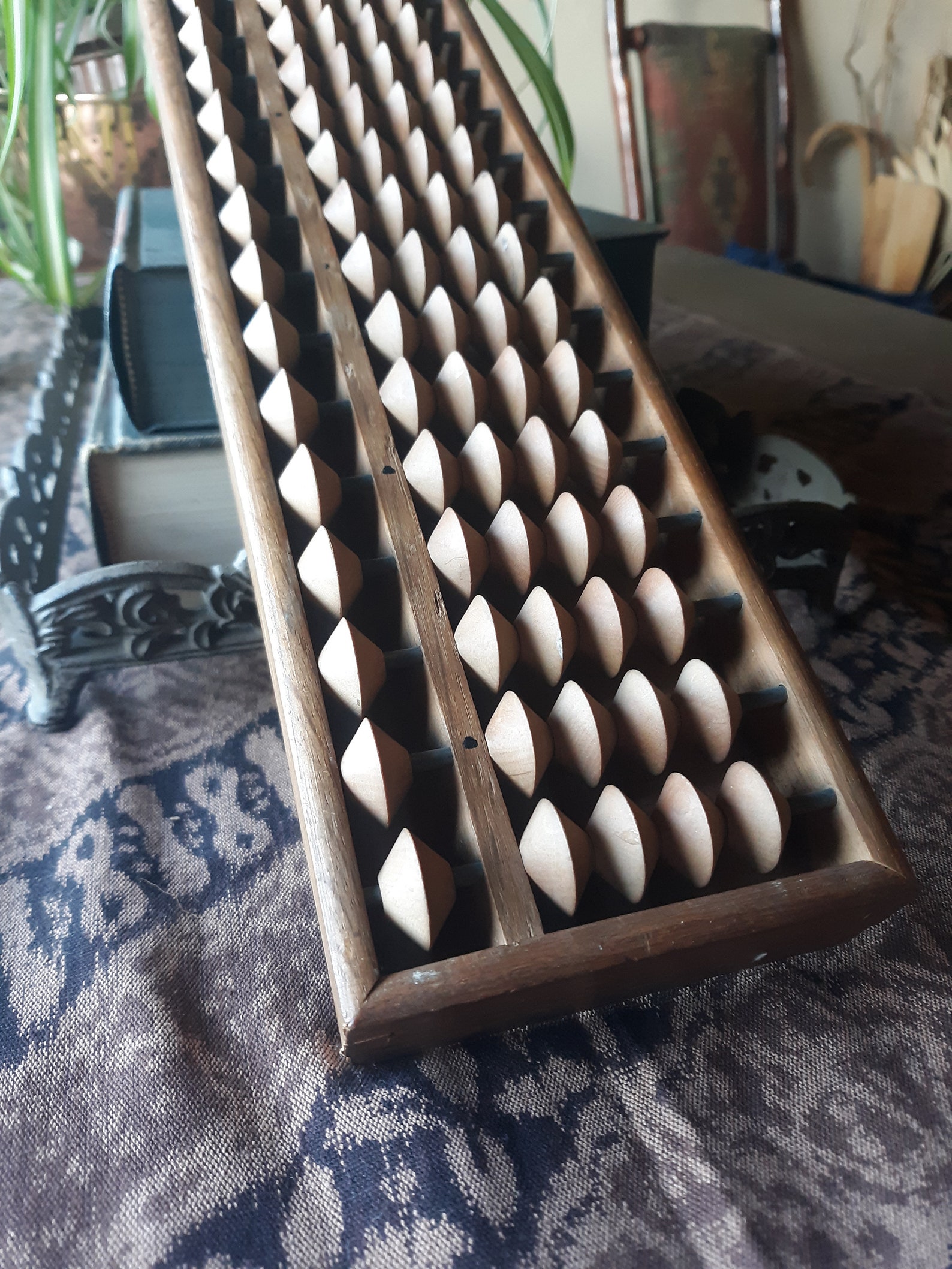 Vintage Wooden Abacus Soroban Japanese Calculator Counting Frame Asian ...