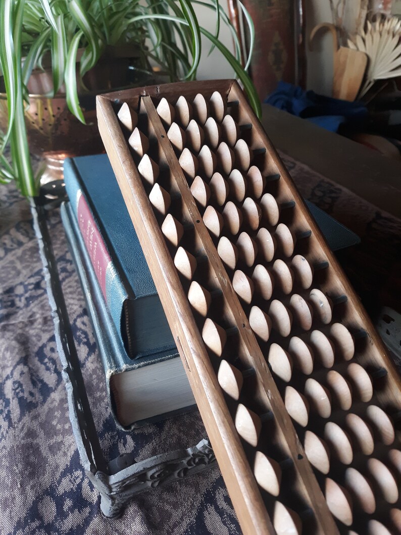 Vintage Wooden Abacus Soroban Japanese Calculator Counting Frame Asian ...