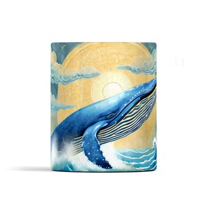 Moby Dick Inspired Whale Mug - Art Deco Style, Rough Seas Coffee Cup - Etsy