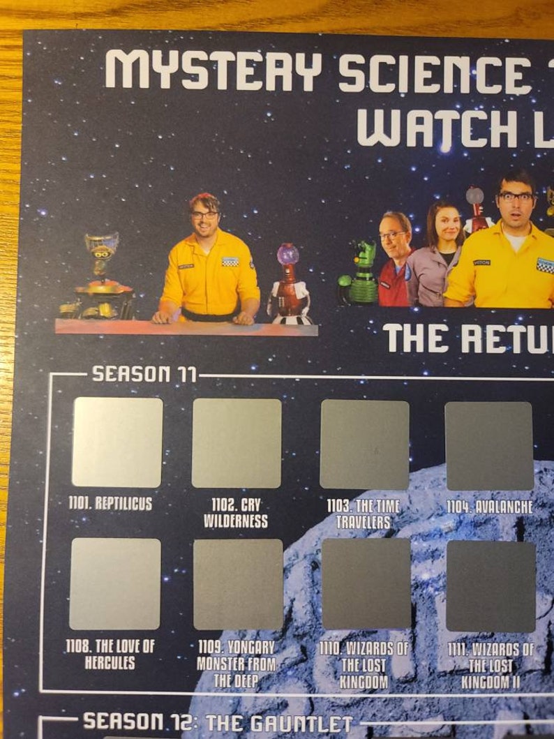 MST3K Watch List (the Return) Scratch-off Poster - Etsy