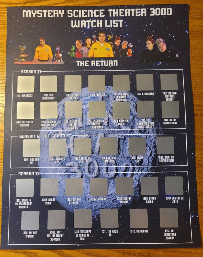 MST3K Watch List (the Return) Scratch-off Poster - Etsy