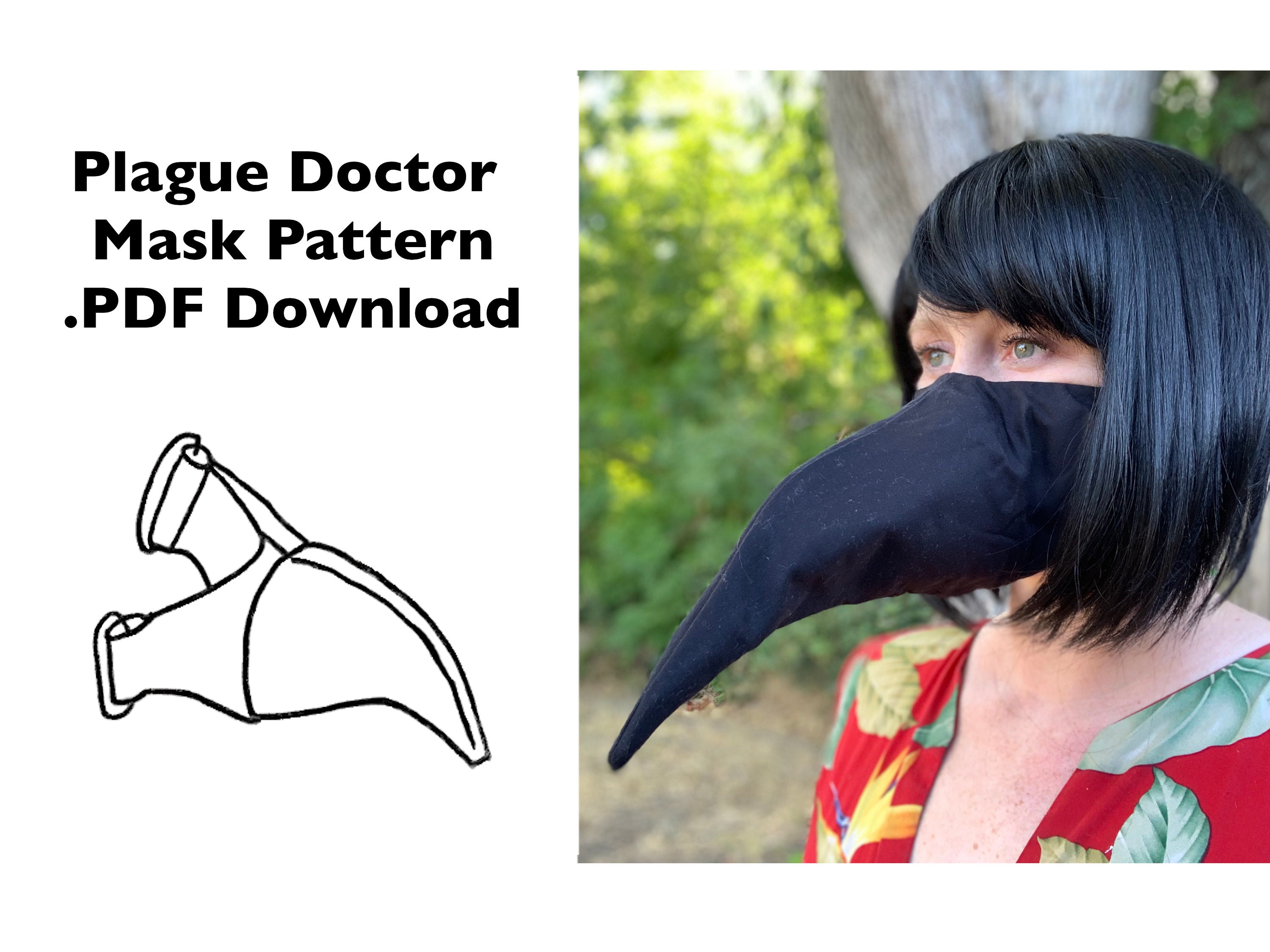Plague Doctor Mask Pattern .PDF Download - Etsy