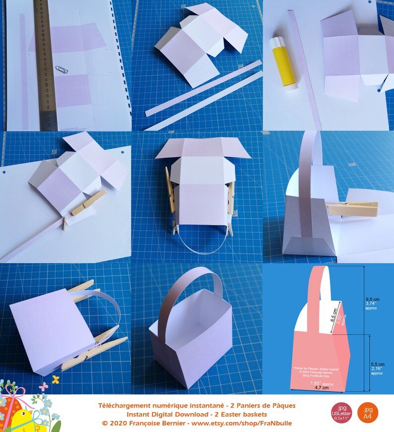 Cute Easter Printables Gift Basket. Easter Baskets to Print - Etsy