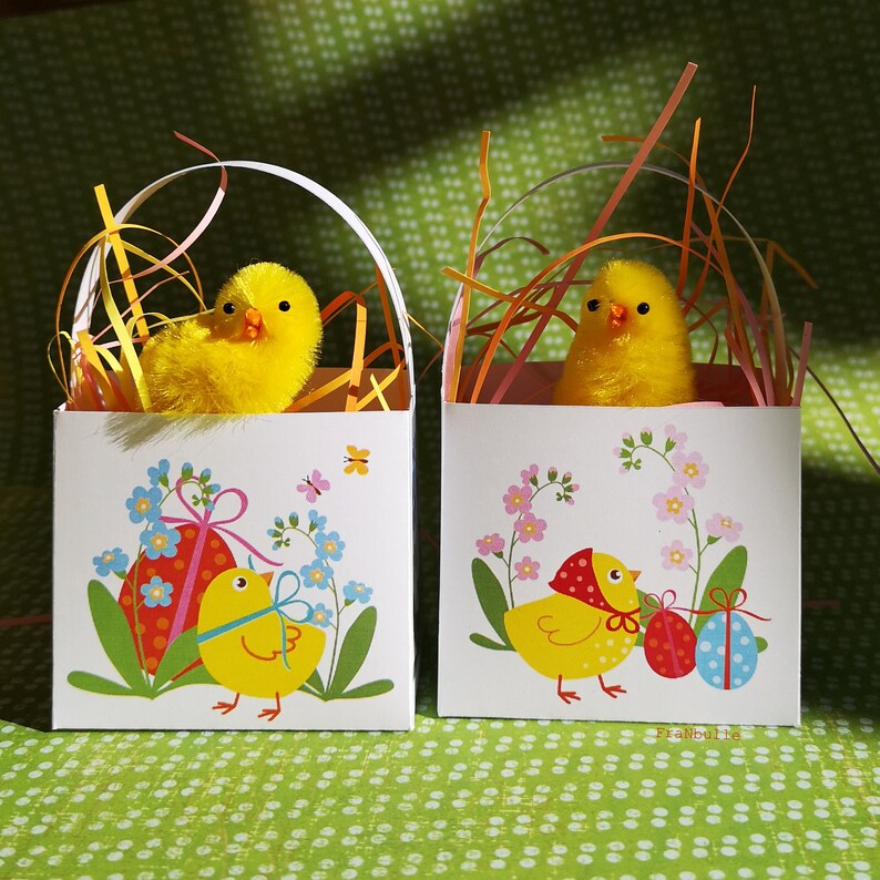 Cute Easter Printables Gift Basket. Easter Baskets to Print - Etsy