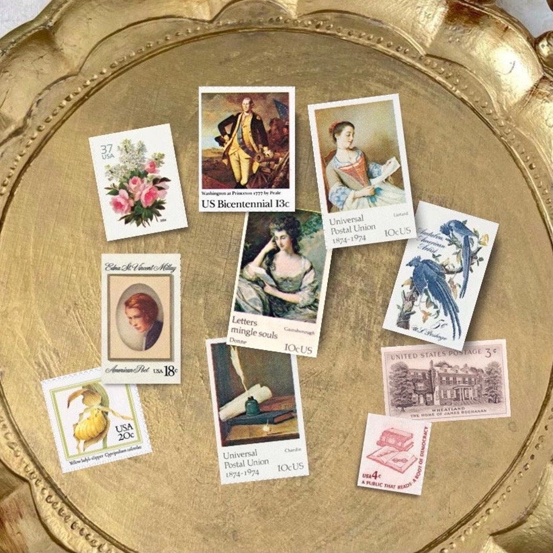 Bridgerton Inspired Wedding Vintage Postage Unused Postage Stamps ...