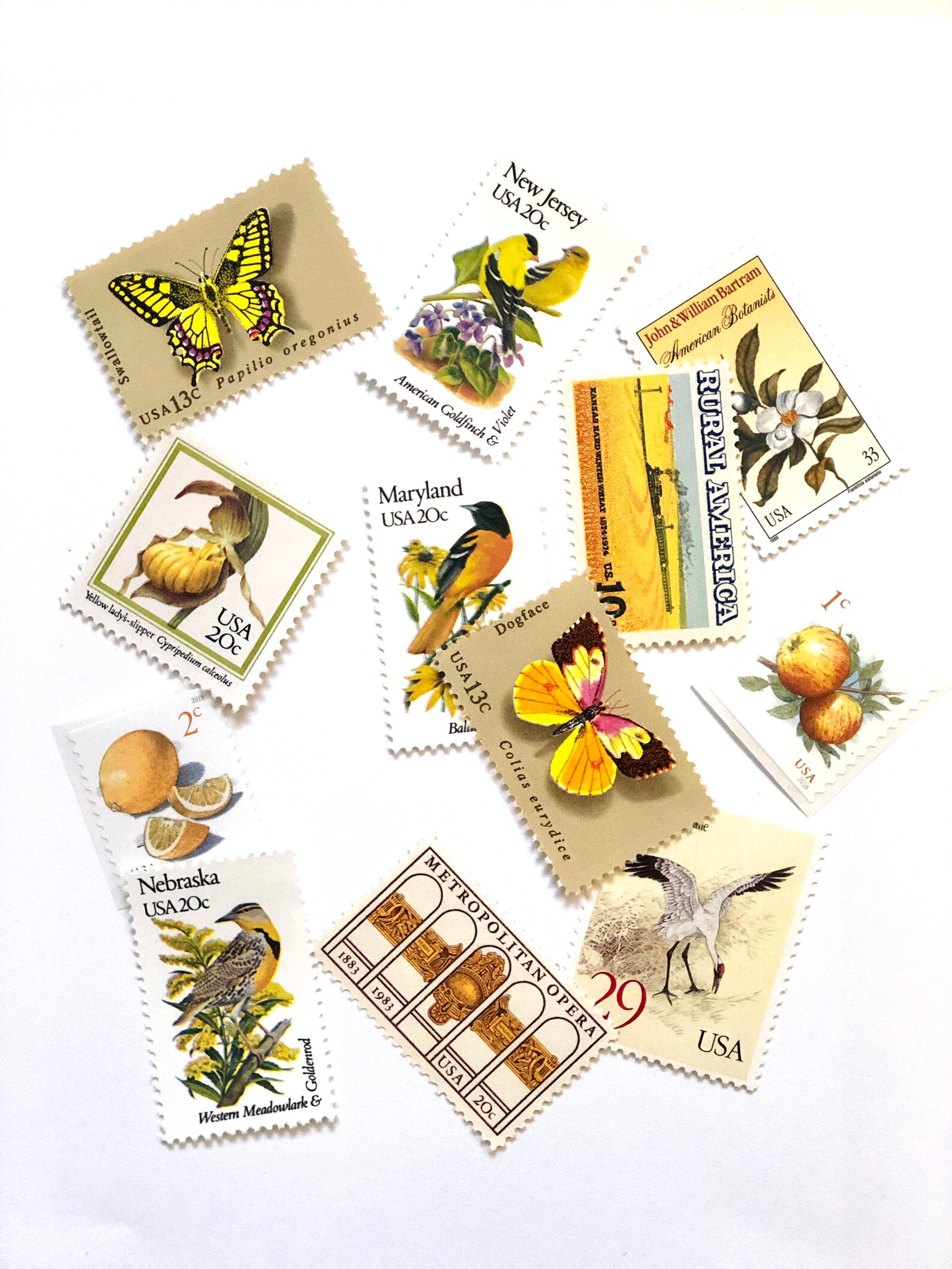 Yellow Assortment Vintage Postage Unused Postage Stamps - Etsy