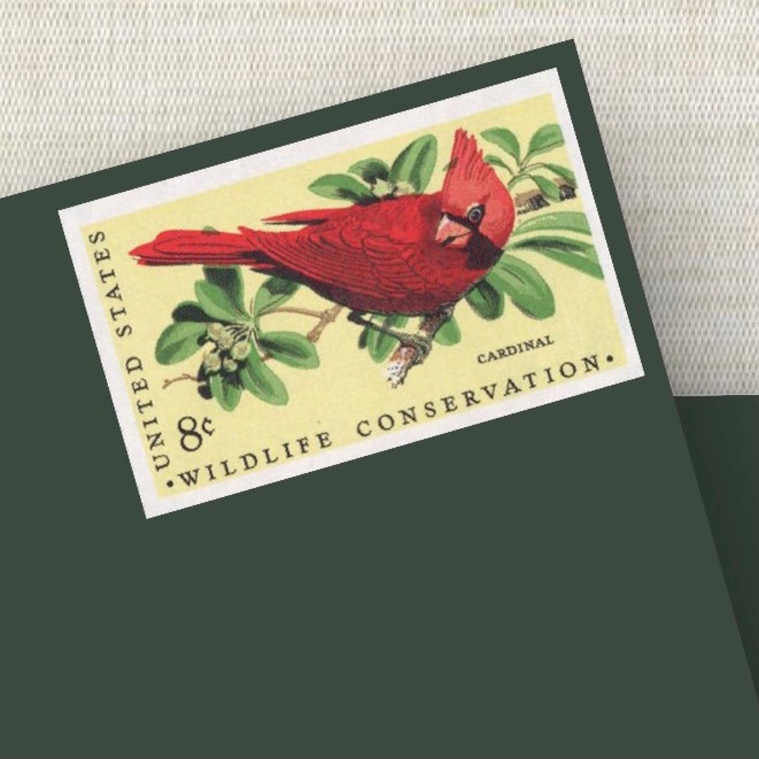 Cardinal | Wildlife Conservation | Bird | Postage | Vintage Stamps ...