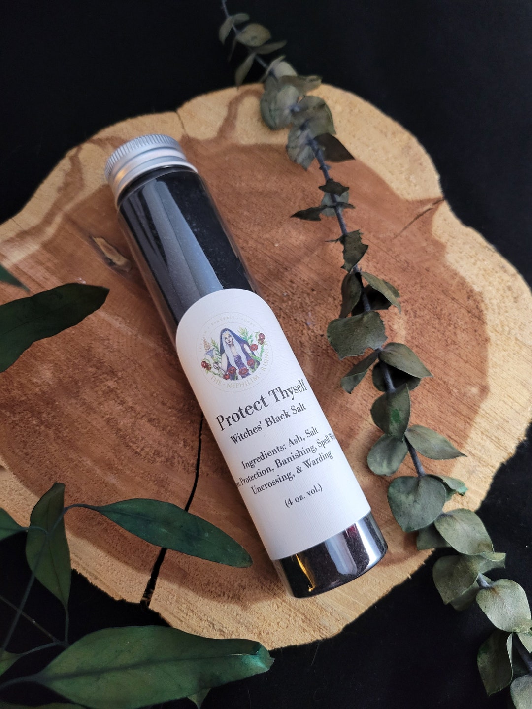 Witches' Black Salt, Protect Thyself Salt (4oz.): Protection, Spellwork, Warding, Energy Cleanse ...