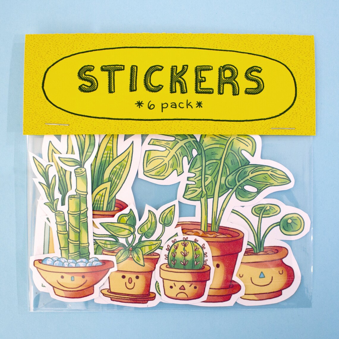 Happy Planters Stickers Set of 6 - Etsy