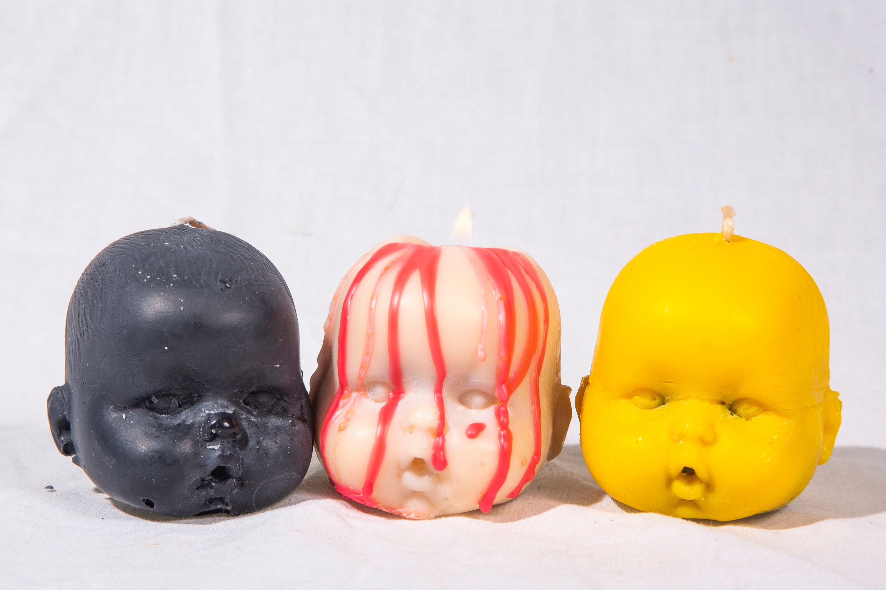 Bleeding Head Cute Creepy Baby Doll Candles Small, Unique Personalised ...