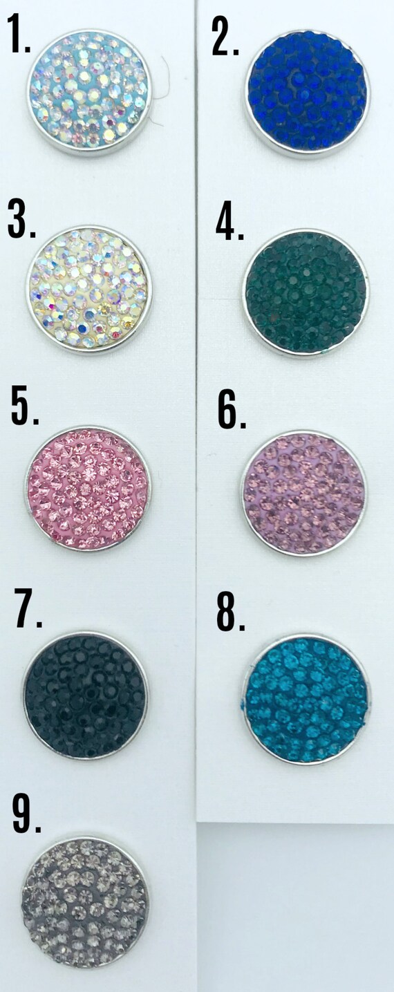 Interchangeable Snap Button 18mm Crystal Sparkle Snaps | Etsy