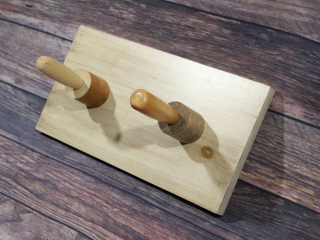 Kitchen Towel Hanger for Wall, Wooden Cloth Hanger, Hat Hanger for Wall ...