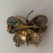 Filigree Gilt Butterfly Brooch - Etsy