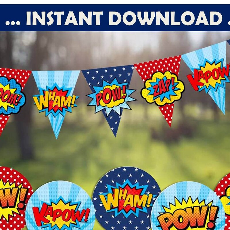 Superhero Party Sign - Etsy