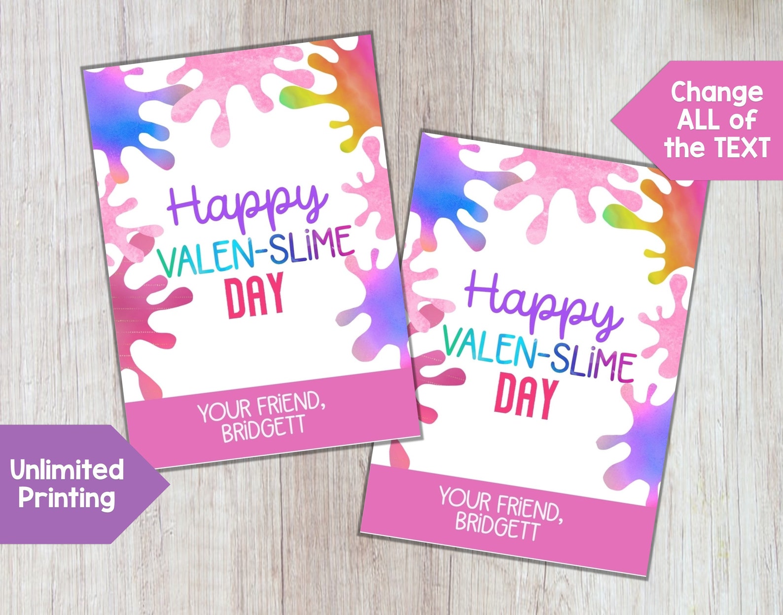 Valentine Slime Card Happy Valen-slime Day Will You Be My - Etsy