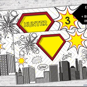 Superhero City Scape Table Backdrop Editable Download File 32x48 Design ...