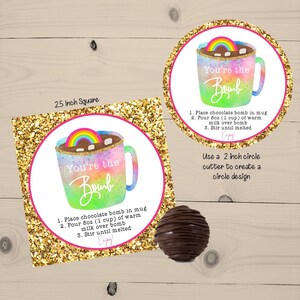 Hot Chocolate Bomb Tags Bomb Instructions Valentine Hot Cocoa Bomb ...