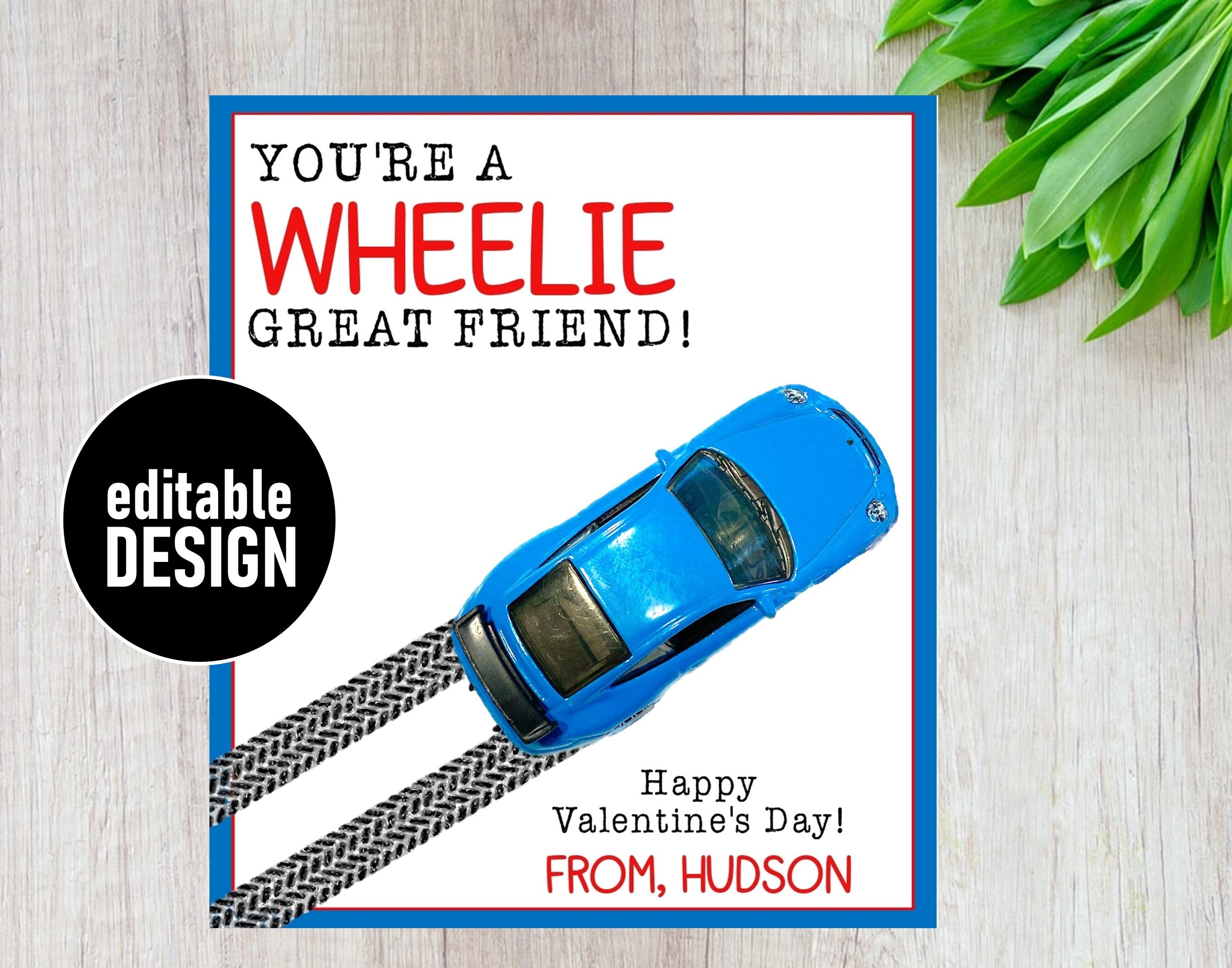 You're a Wheelie Great Friend Valentine's Day Card | Etsy