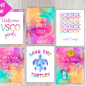 Set of 6 VSCO Girl Party Signs VSCO Party Vscogirl VSCO | Etsy