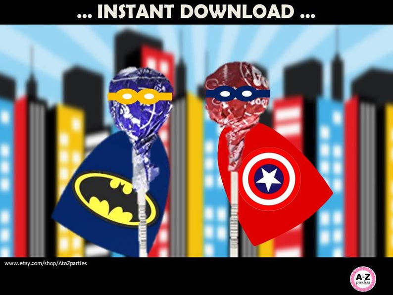 Download Superhero Capes for Lollipops Cape and Mask | Etsy Canada