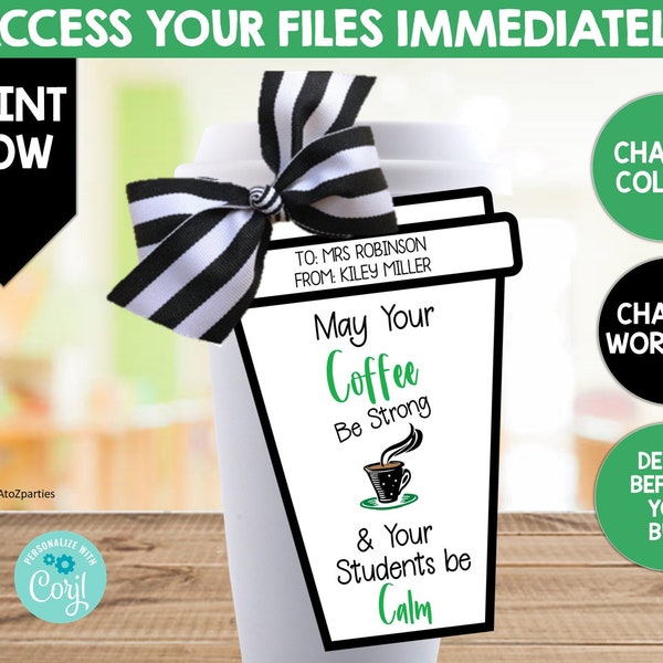 Coffee Gift Tag - Etsy