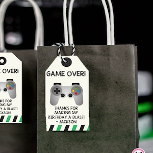GAME OVER Video Game Party Tag, Instant Download, Use Own Wording ...